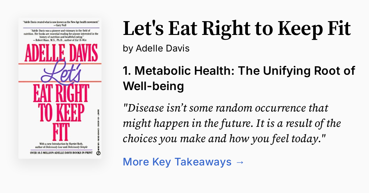 Let's Eat Right to Keep Fit | Summary, Audio, Quotes