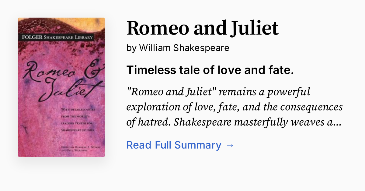 Romeo and Juliet | Summary, Analysis, FAQ