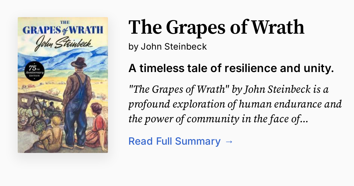 The Grapes of Wrath | Summary, Analysis, FAQ
