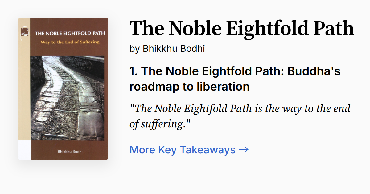 The Noble Eightfold Path | Summary, Audio, Quotes, FAQ