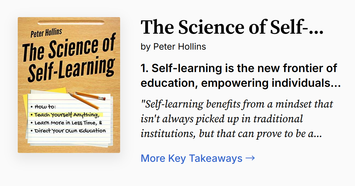 The Science of Self-Learning | Summary, Audio, Quotes, FAQ