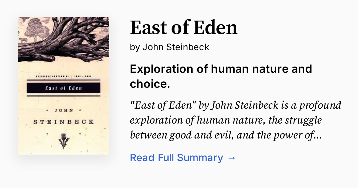 East of Eden by John Steinbeck | Summary, Analysis, FAQ