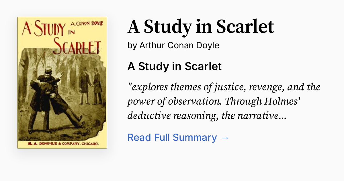 A Study in Scarlet | Summary, Audio, Analysis, FAQ
