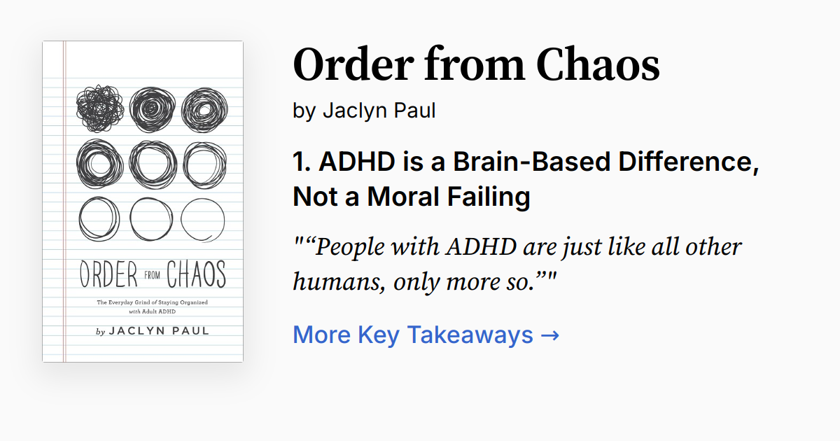 Order from Chaos | Summary, Audio, Quotes, FAQ