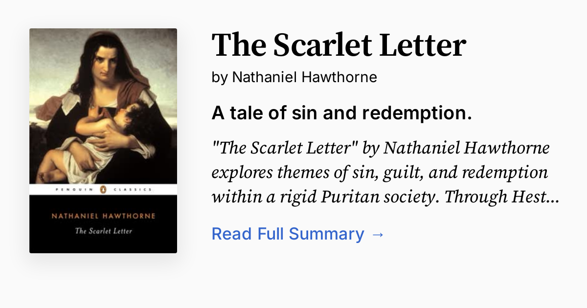 The Scarlet Letter | Summary, Analysis, FAQ