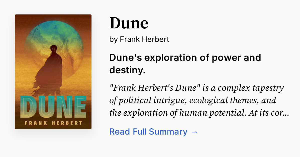 Dune by Frank Herbert | Summary, Analysis, FAQ