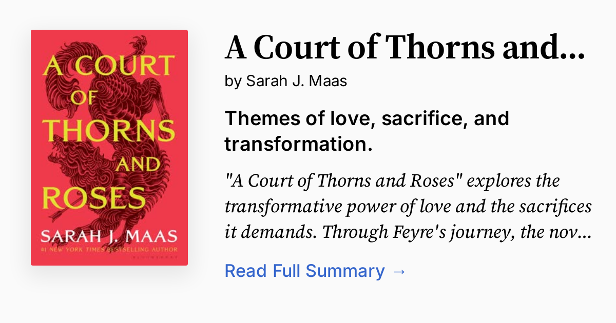 A Court of Thorns and Roses | Summary, Analysis, FAQ