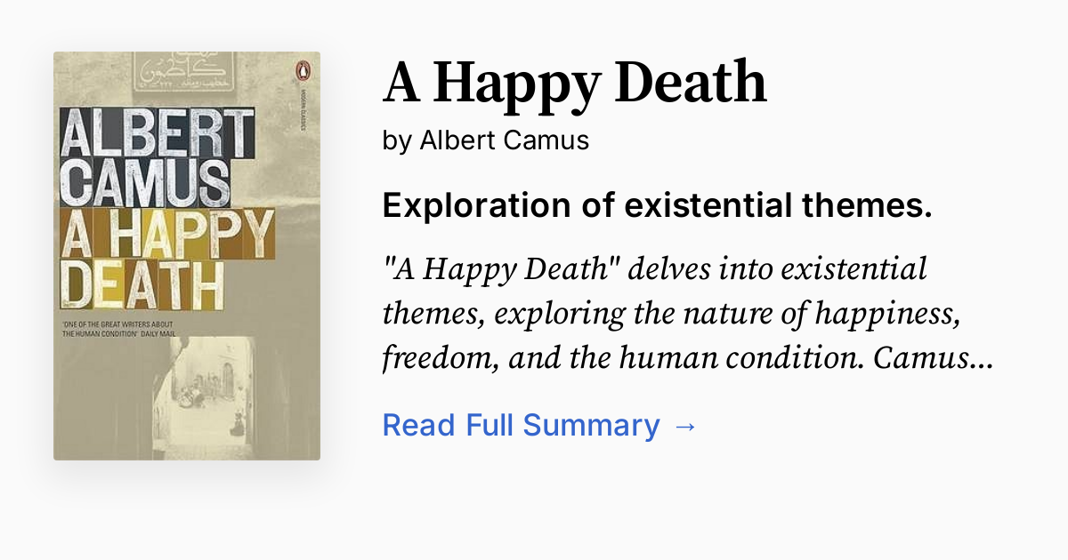 A Happy Death by Albert Camus | Summary, Audio, Analysis, FAQ