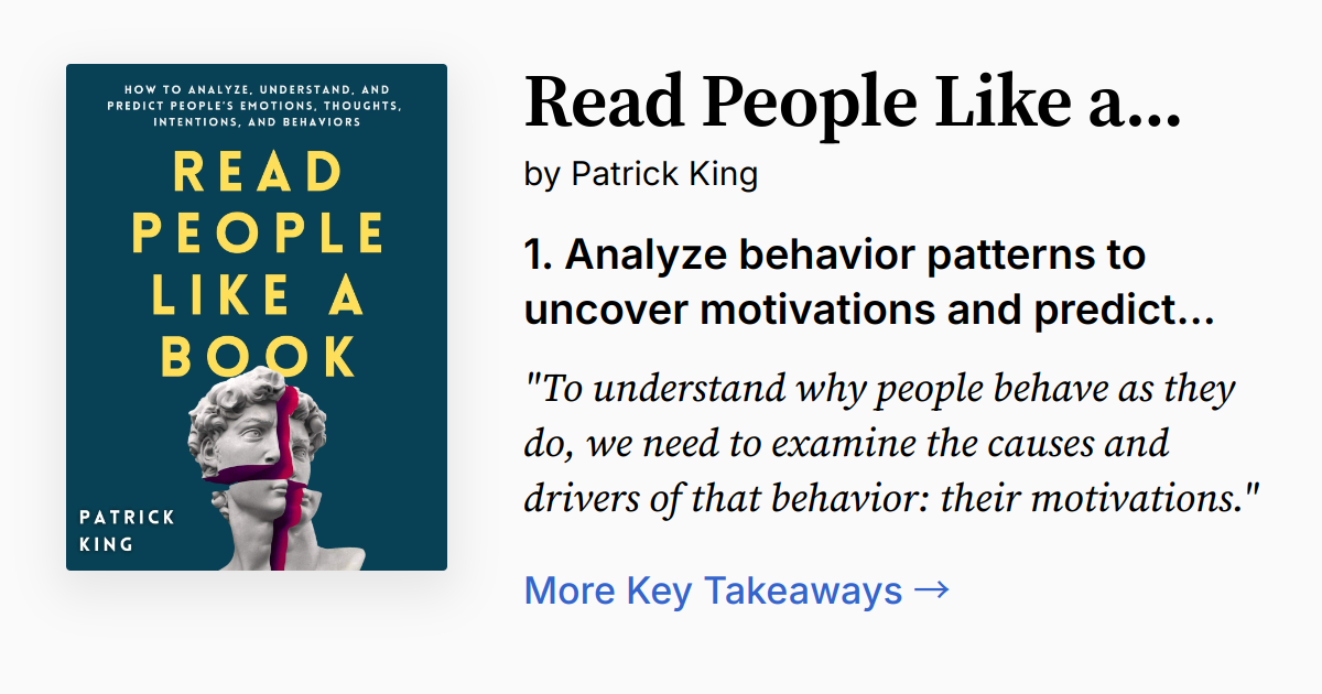 Read People Like a Book | Rezumat, Audio, Quotes, FAQ
