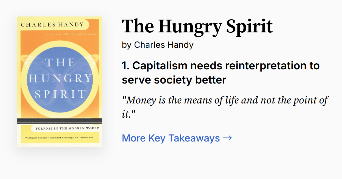 The Hungry Spirit | Summary, Audio, Quotes