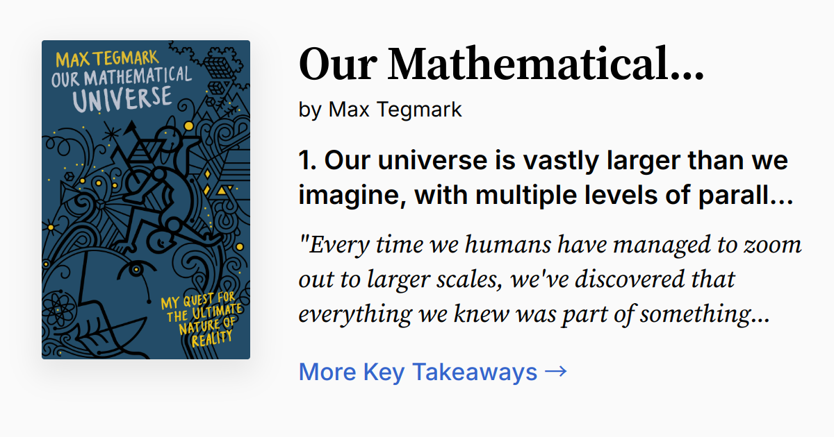 Our Mathematical Universe | Summary, Quotes, FAQ, Audio