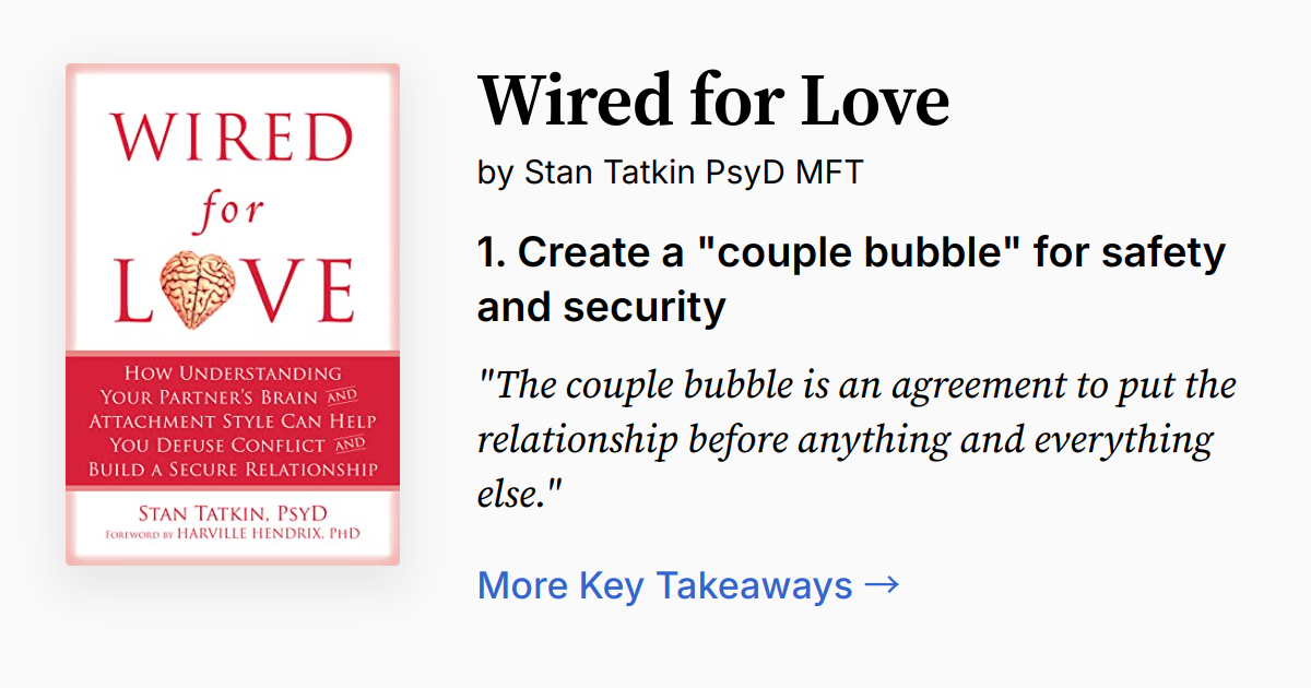 Wired for Love by Stan Tatkin | Summary, Audio, Quotes, FAQ