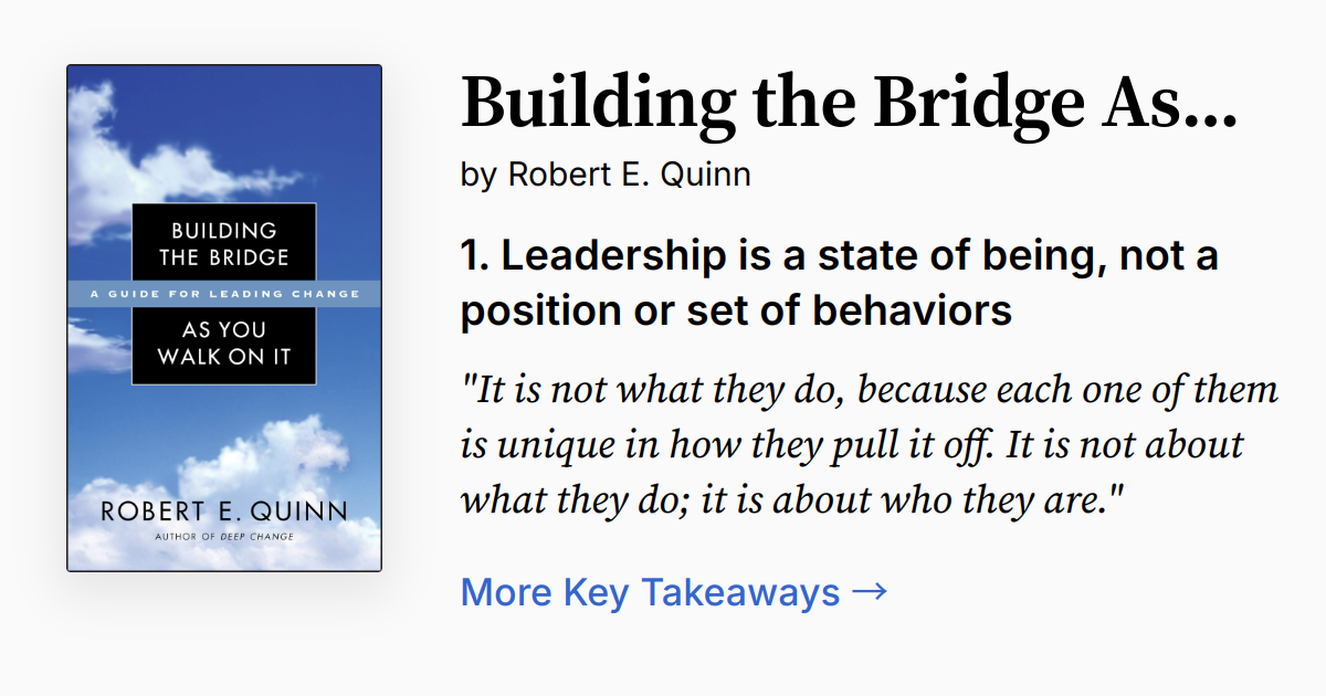 Building the Bridge As You Walk On It | Summary, Audio, Quotes, FAQ