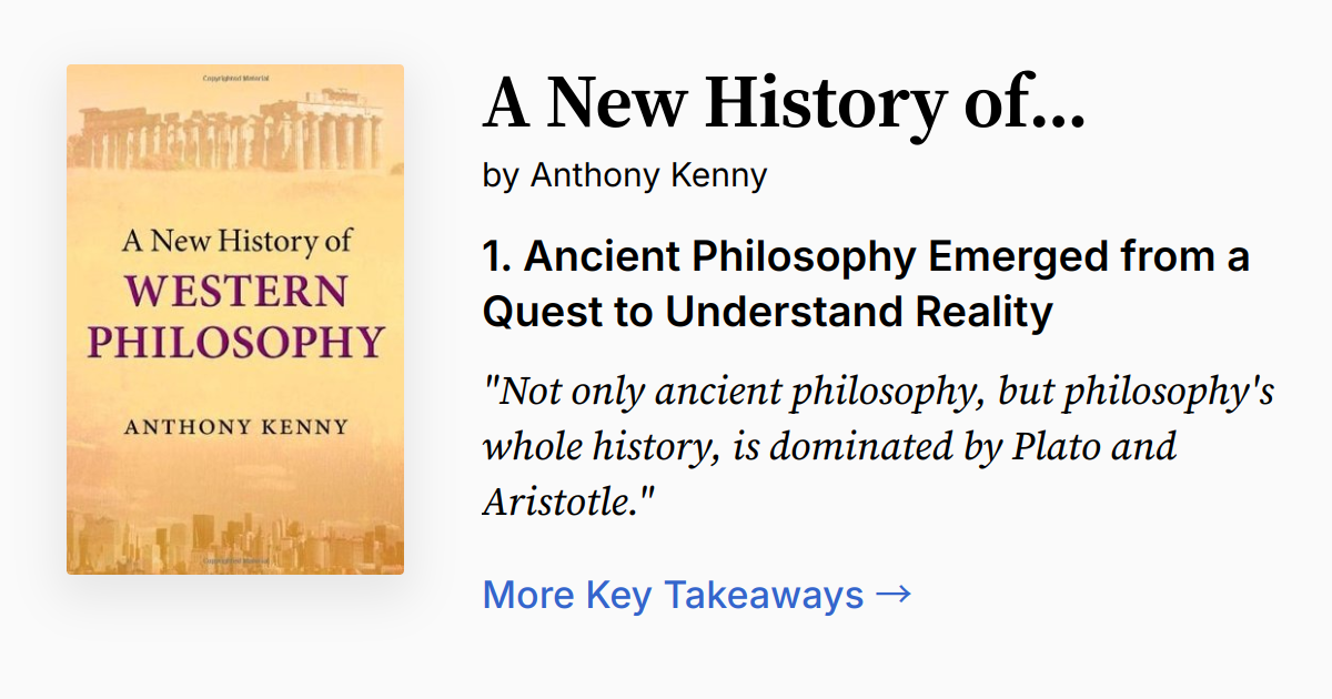 A New History of Western Philosophy | Summary, Audio, Quotes, FAQ