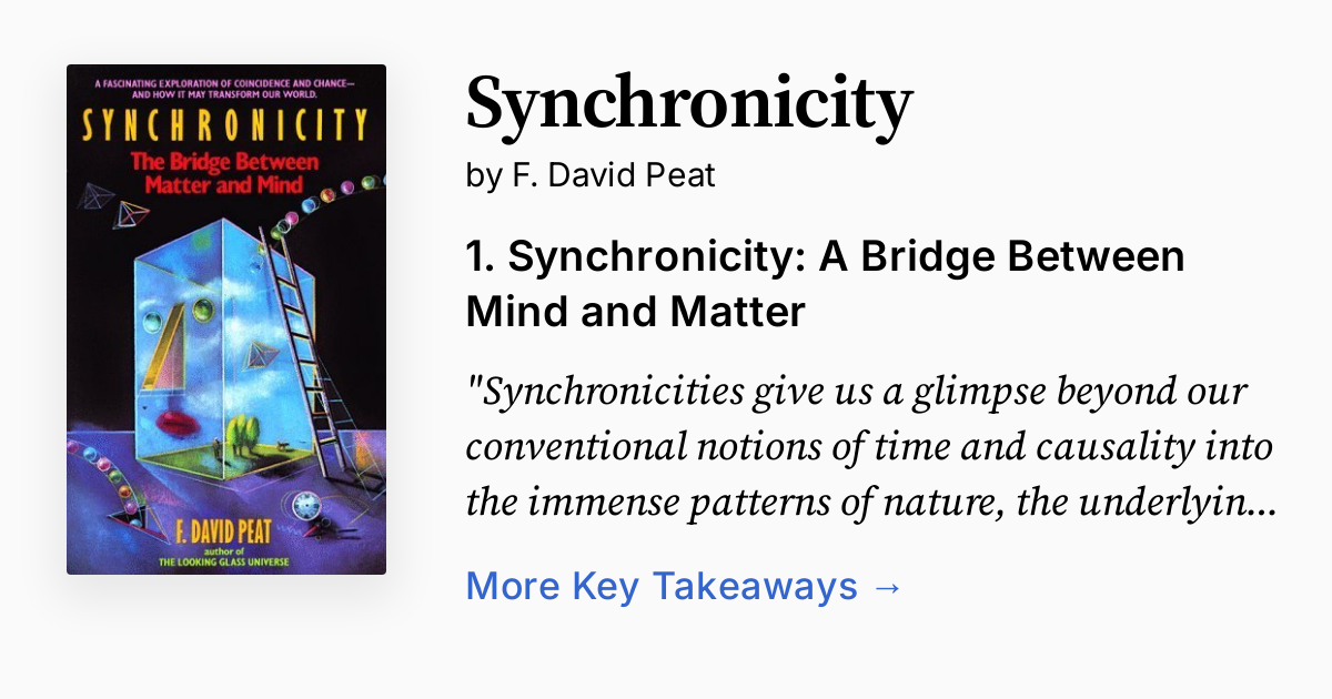 Synchronicity by F. David Peat | Summary, Audio, Quotes