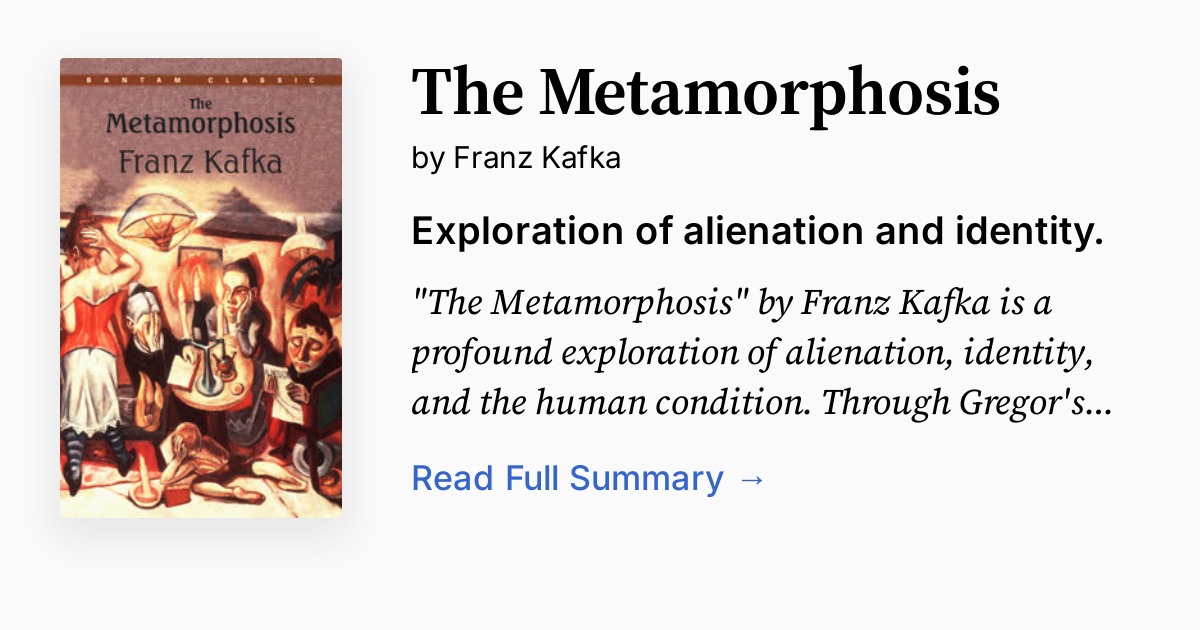The Metamorphosis | Summary, Analysis, FAQ