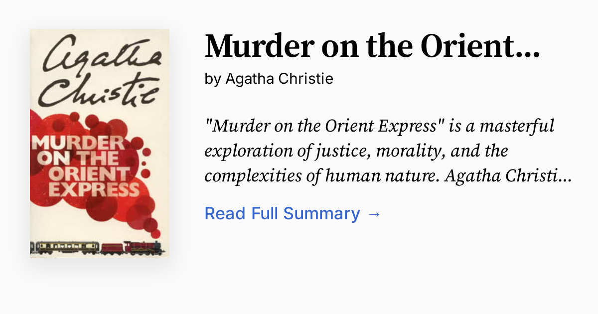 Murder on the Orient Express | Summary, Analysis, FAQ