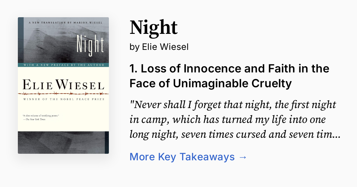 Night by Elie Wiesel | Summary, Quotes, FAQ, Audio