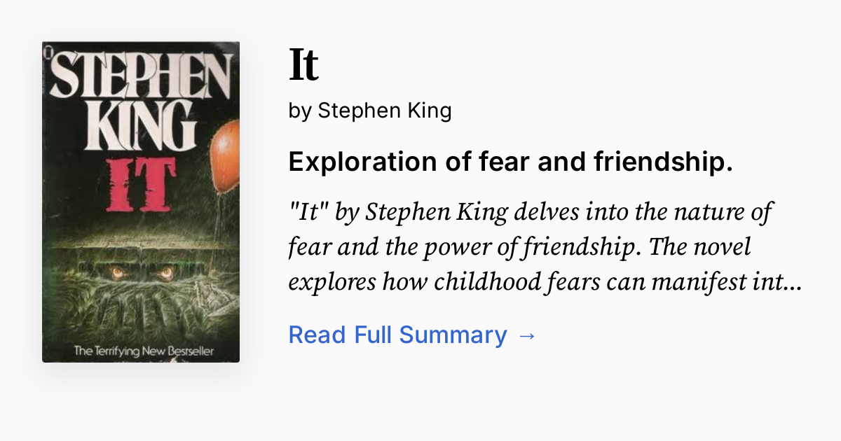 It by Stephen King | Summary, Analysis, FAQ