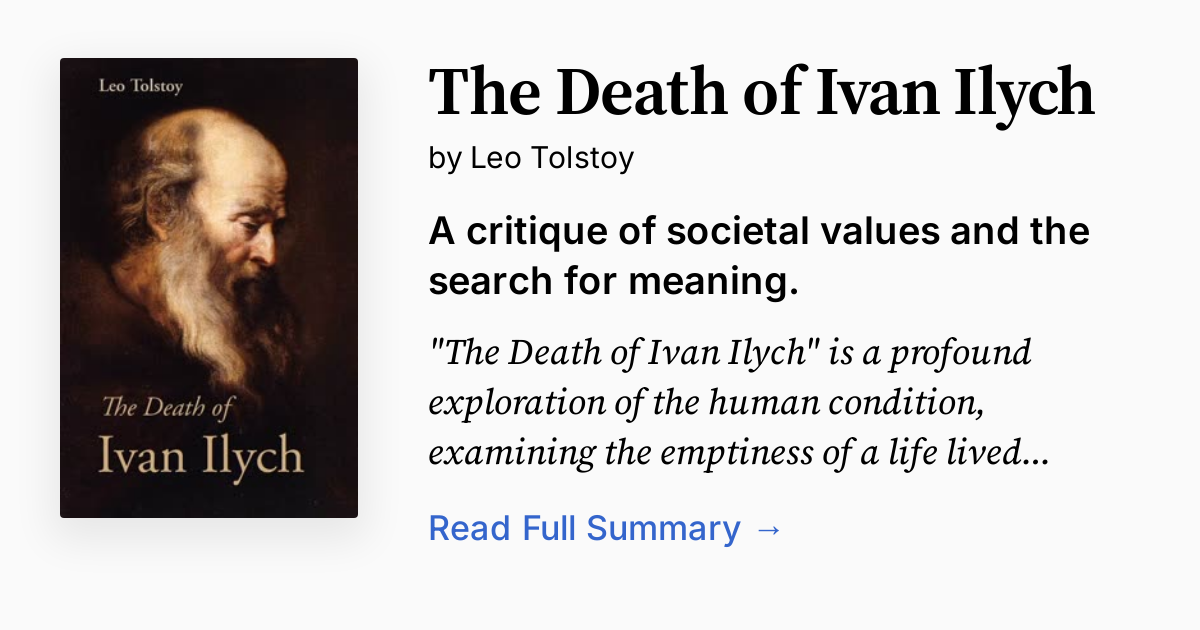 The Death of Ivan Ilych | Summary, Analysis, FAQ