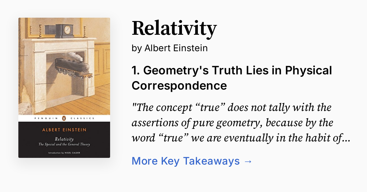 Relativity by Albert Einstein | Summary, Quotes, FAQ, Audio