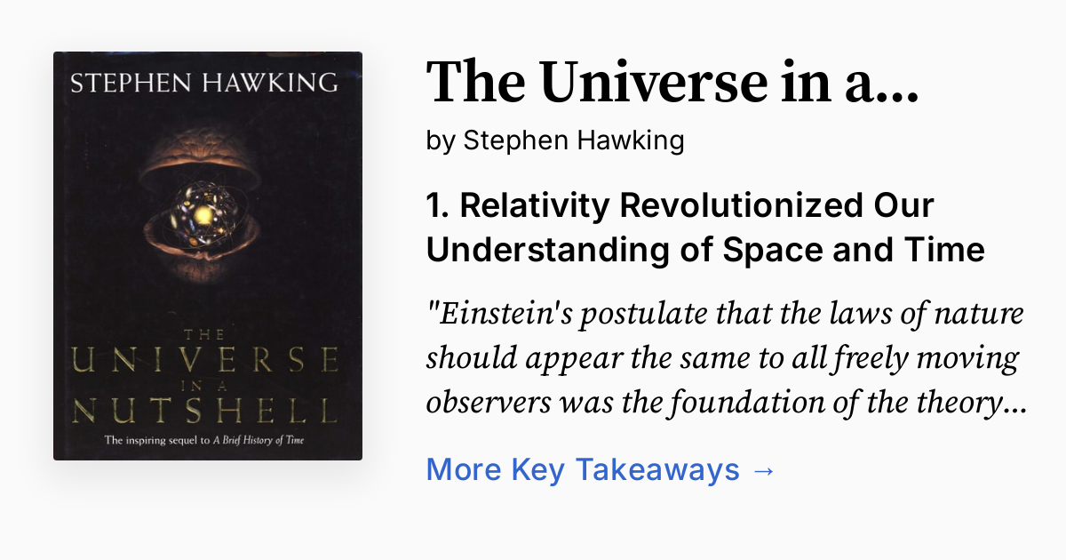 The Universe in a Nutshell | Summary, Quotes, FAQ, Audio