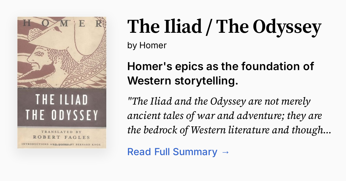 The Iliad / The Odyssey | Summary, Analysis, FAQ