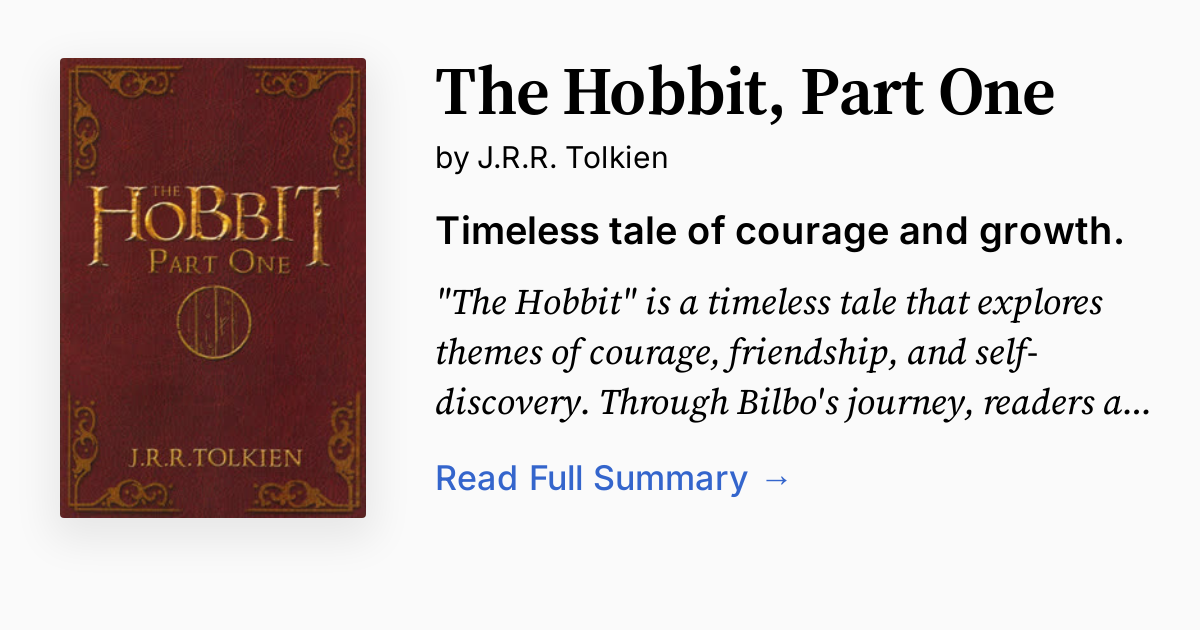 The Hobbit, Part One | Summary, Analysis, FAQ