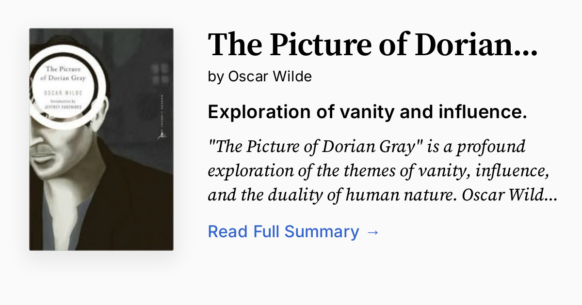 The Picture of Dorian Gray | Summary, Audio, Analysis, FAQ