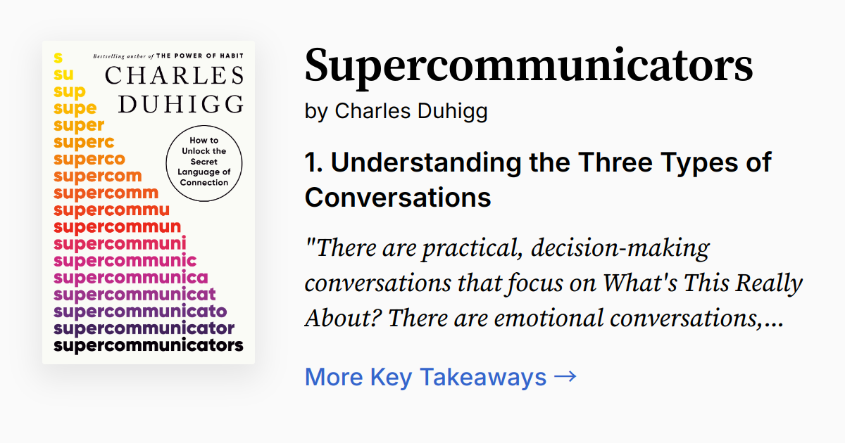 Supercommunicators | Summary, Audio, Quotes, FAQ