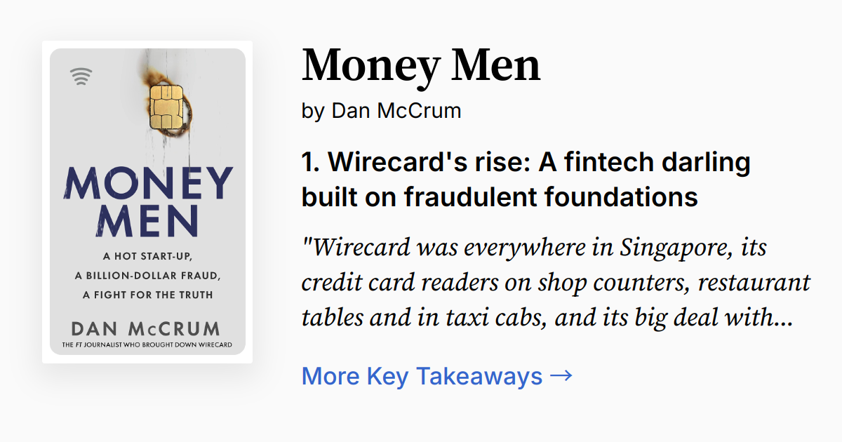 Money Men by Dan McCrum | Summary, Audio, Quotes, FAQ