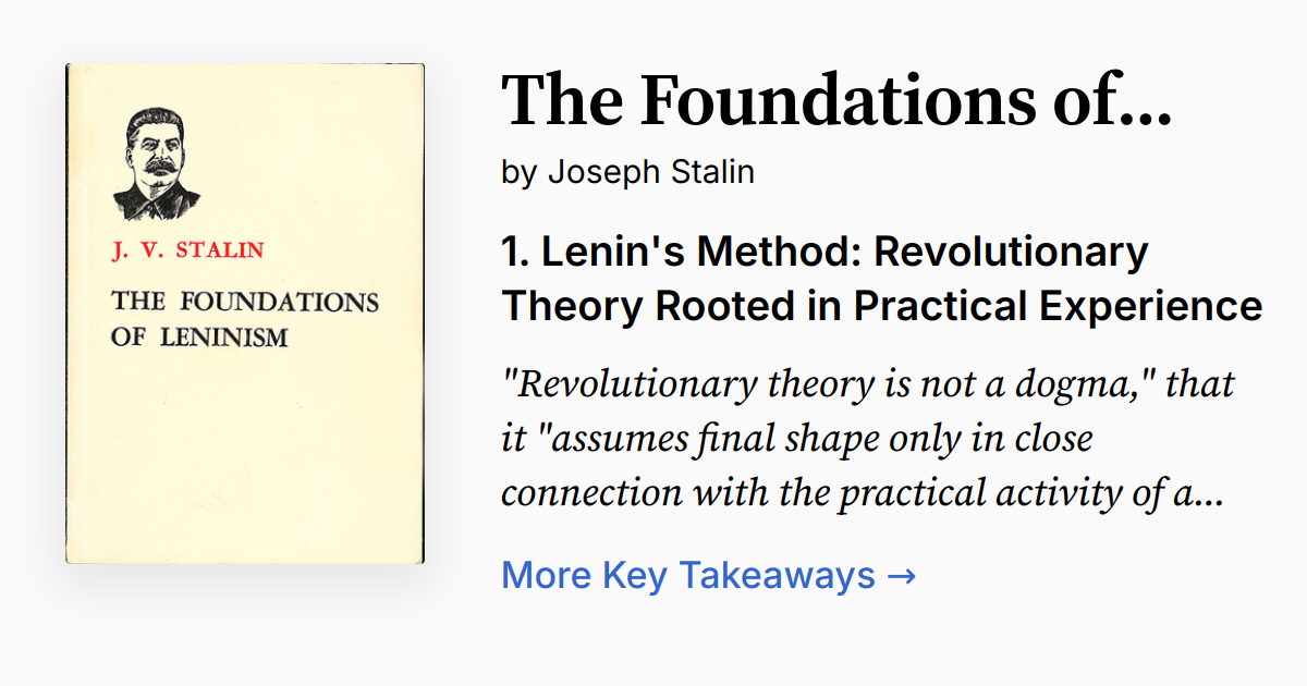 The Foundations of Leninism | Summary, Audio, Quotes, FAQ