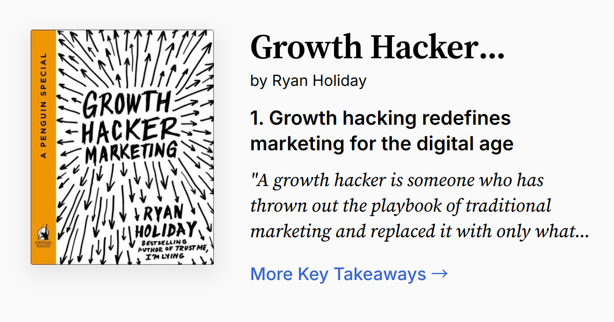 Growth Hacker Marketing | Summary, Audio, Quotes, FAQ