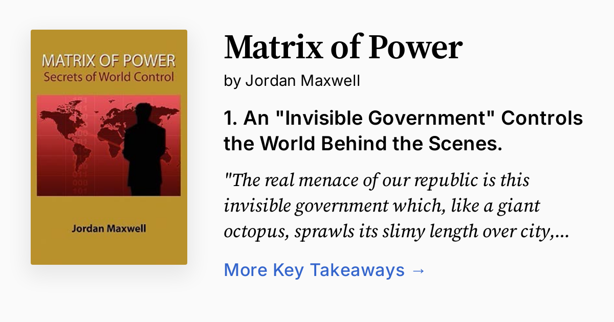 Matrix of Power | Summary, Audio, Quotes, FAQ