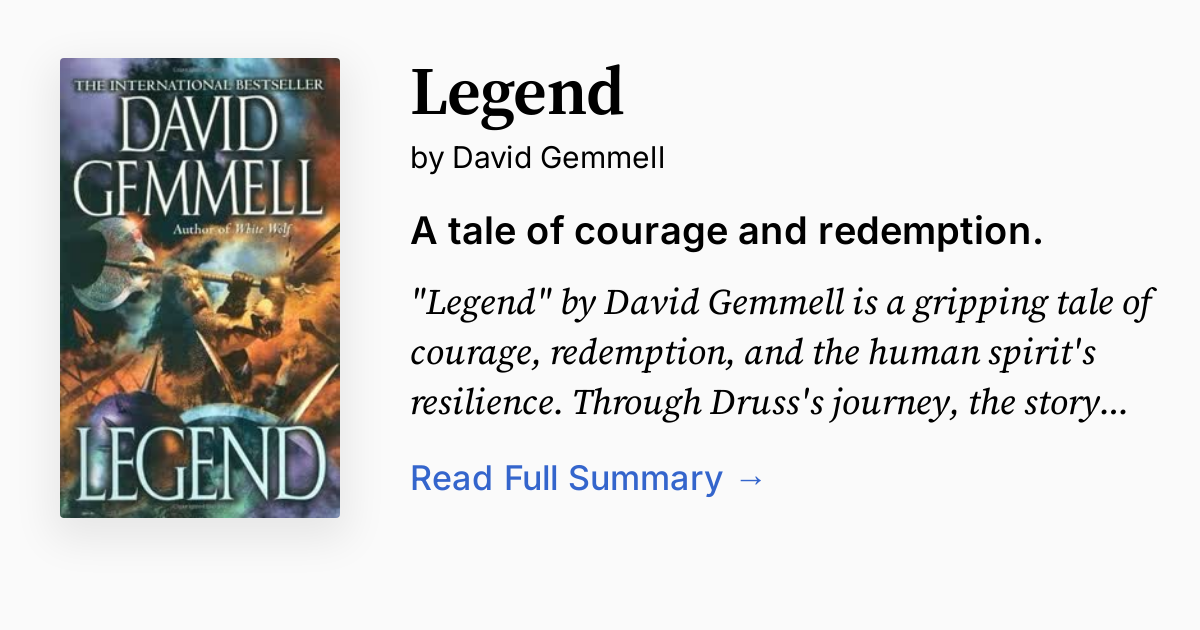 Legend by David Gemmell | Summary, Analysis, FAQ