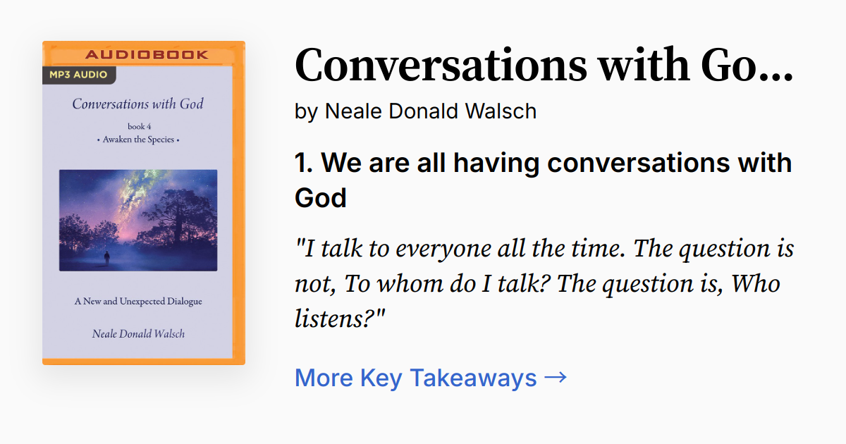 Conversations with God, Book 4 | Summary, Audio, Quotes, FAQ