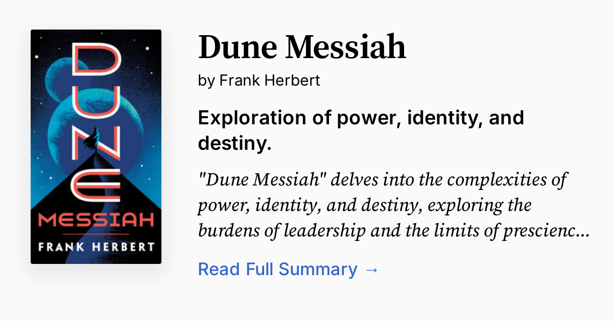 Dune Messiah by Frank Herbert | Summary, Analysis, FAQ