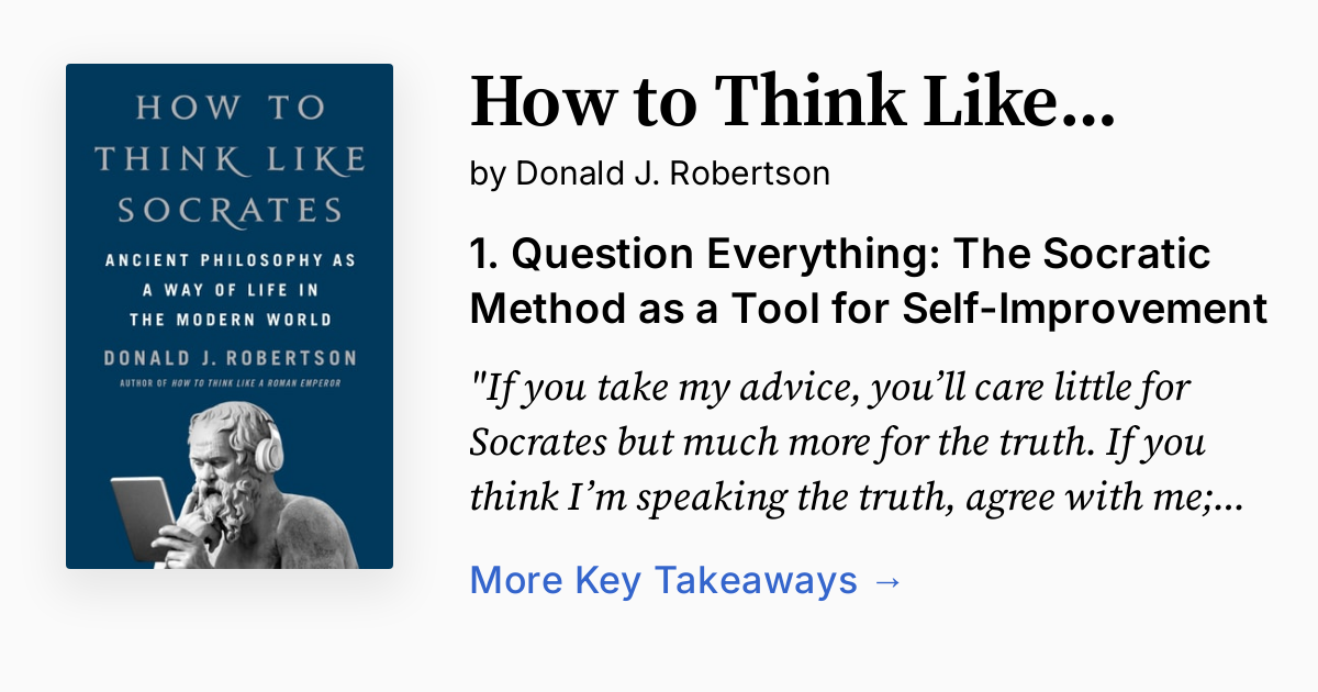 How to Think Like Socrates | Summary, Quotes, FAQ, Audio