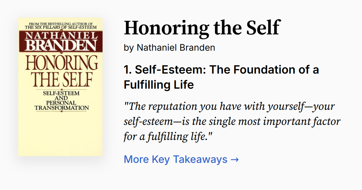 Honoring the Self | Summary, Audio, Quotes, FAQ