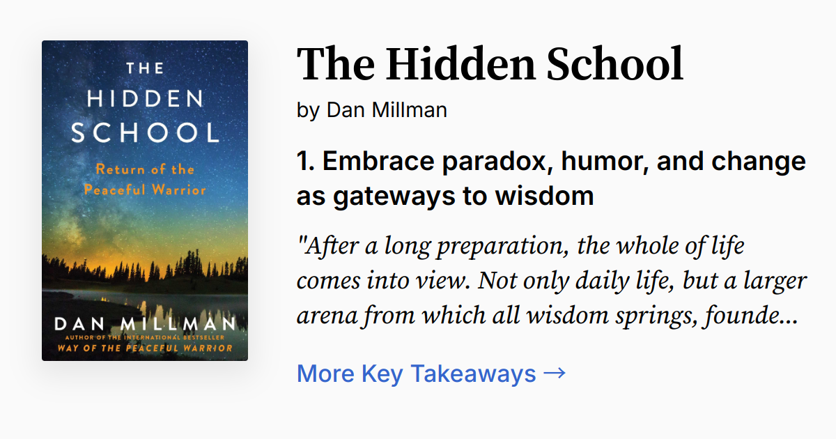 The Hidden School | Summary, Audio, Quotes, FAQ