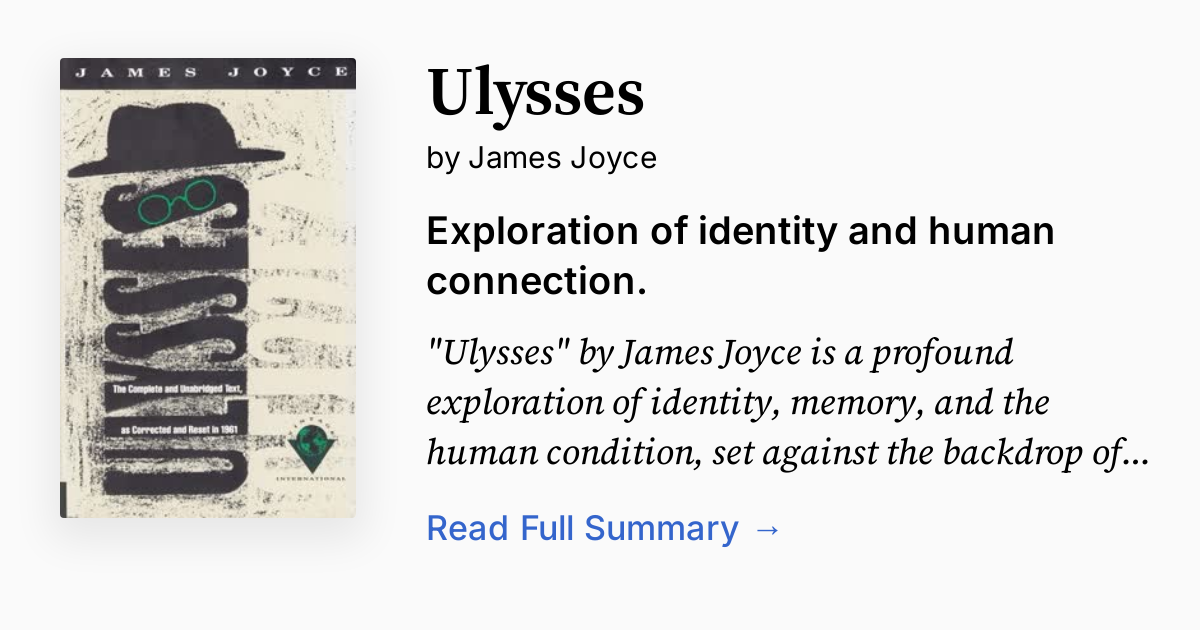 Ulysses by James Joyce | Summary, Audio, Analysis, FAQ