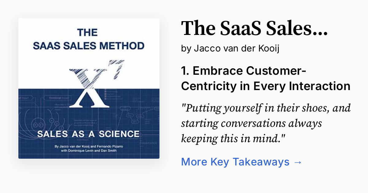The SaaS Sales Method | Summary, Audio, Quotes