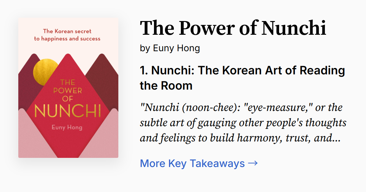 The Power of Nunchi | Summary, Audio, Quotes, FAQ