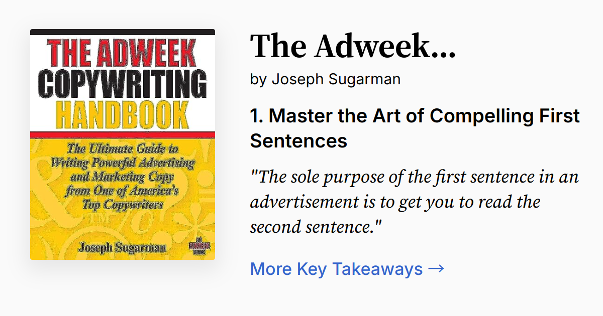 The Adweek Copywriting Handbook | Summary, Audio, Quotes, FAQ