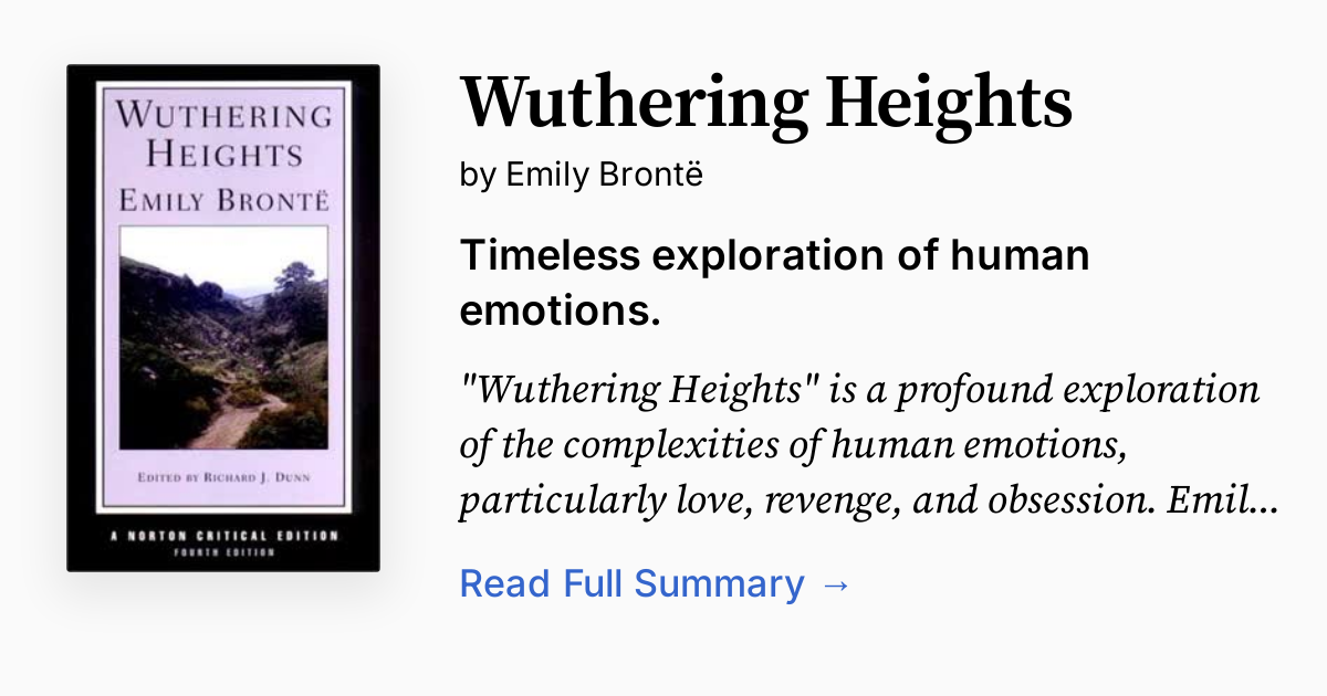 Wuthering Heights | Summary, Audio, Analysis, FAQ