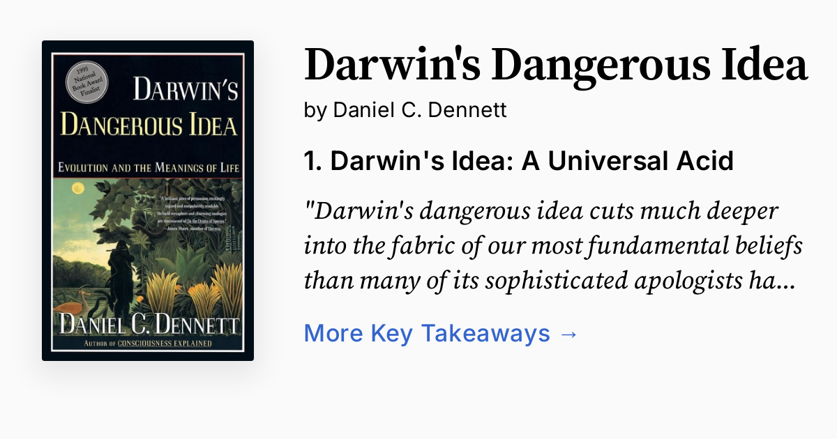 Darwin's Dangerous Idea | Summary, Audio, Quotes, FAQ
