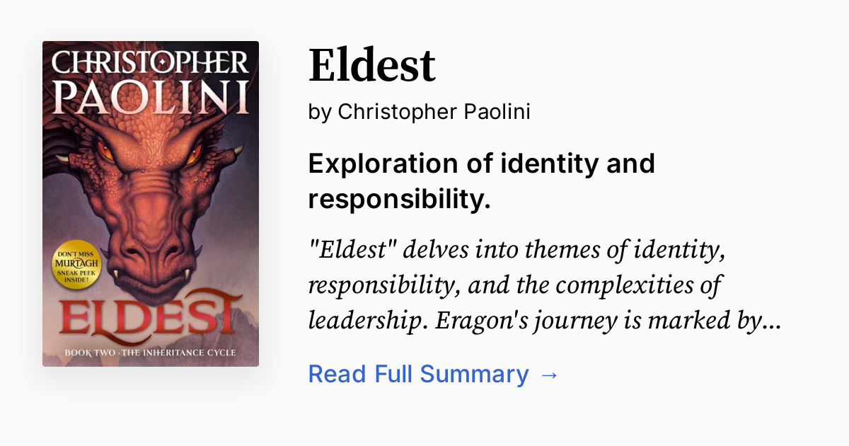 Eldest by Christopher Paolini | Summary, Analysis, FAQ