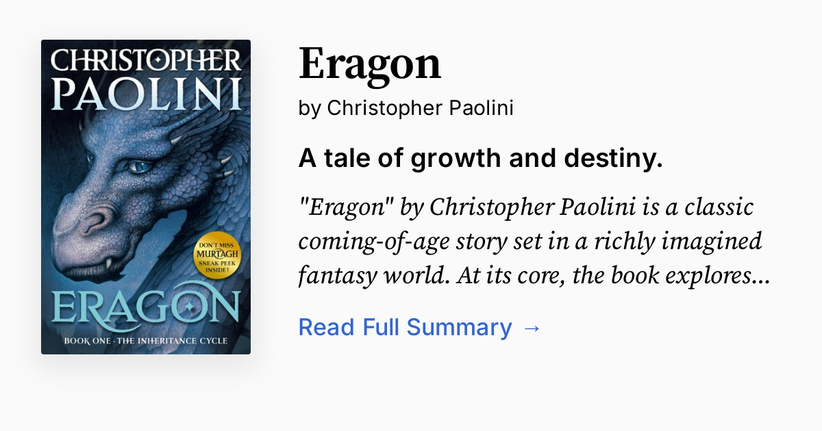 Eragon by Christopher Paolini | Summary, Analysis, FAQ