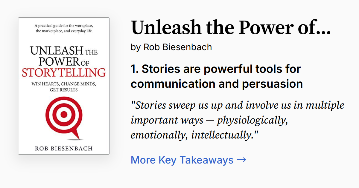 Unleash the Power of Storytelling | Summary, Quotes, FAQ, Audio
