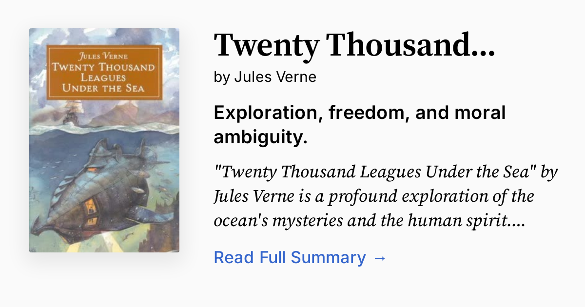 Twenty Thousand Leagues Under the Sea | Summary, Audio, Analysis, FAQ